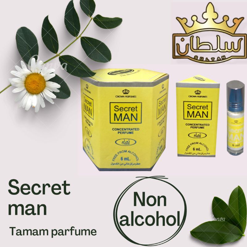 Jual TAMAM PARFUME SECRET MAN perbox isi 6 botol (perbotol isi 6 ml ...