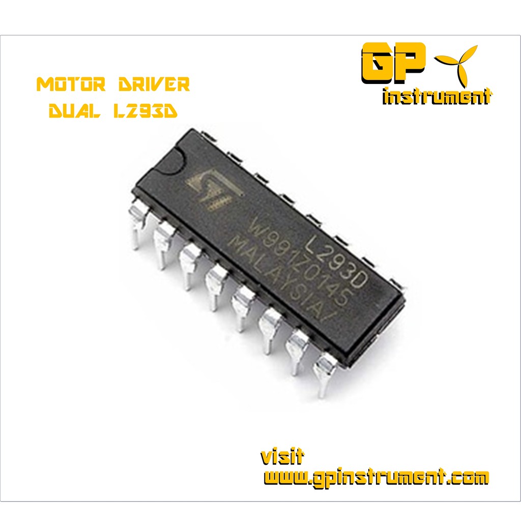 Jual L293 L293D DUAL DC MOTOR CONTROLLER DIP-16 | Shopee Indonesia