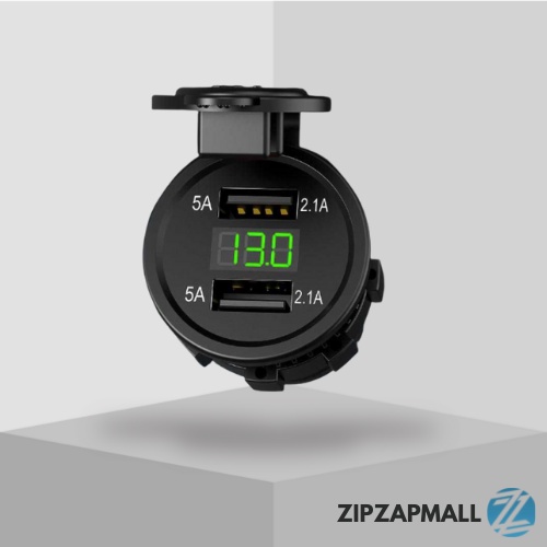 Jual USB Charger Motor 2 Port 4.2A with LED Display Voltmeter / Charger ...