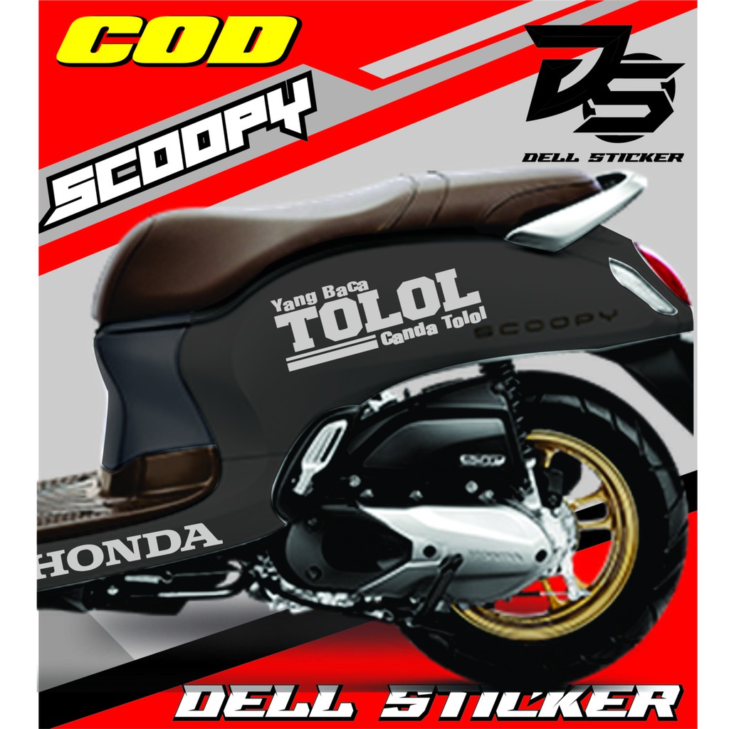 Jual sticker scoopy striping scoopy TOLOL canda tolol scoopy new BEAT ...