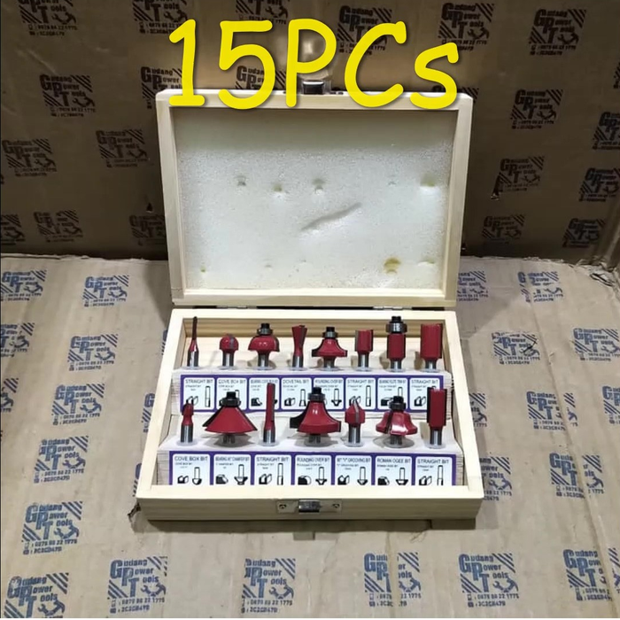Jual Paket 15pc Mata Router Mata Profil Mata Trimmer Set | Shopee Indonesia
