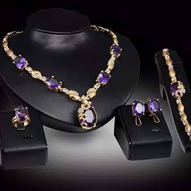 Jual SET PERHIASAN CEWEK MURAH PERHIASAN BATU PERHIASAN MEWAH PERHIASAN PESTA | Shopee Indonesia