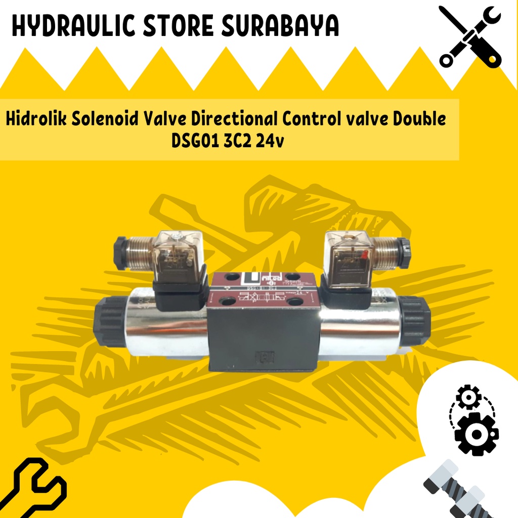 Jual HIDROLIK SOLENOID VALVE DIRECTIONAL CONTROL VALVE DOUBLE DSG01 3C2 ...