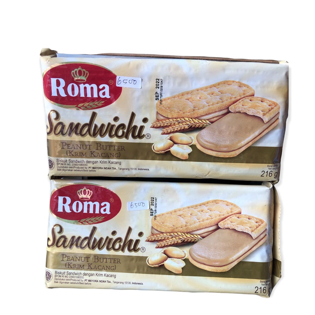 Jual BISKUIT ROMA "SANDWICH" PEANUT BUTTER (KRIM KACANG) | Shopee Indonesia