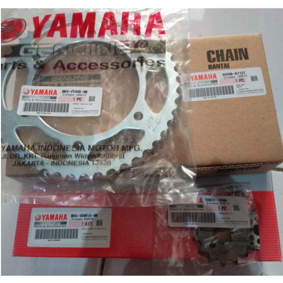 Jual Gir Set Rantai Roda Kit Yamaha R15 R 15 New 155cc BK6 W001A 00 ...