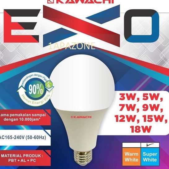 Jual Led Bulb 12WATT EXO XO-12W KAWACHI | Shopee Indonesia
