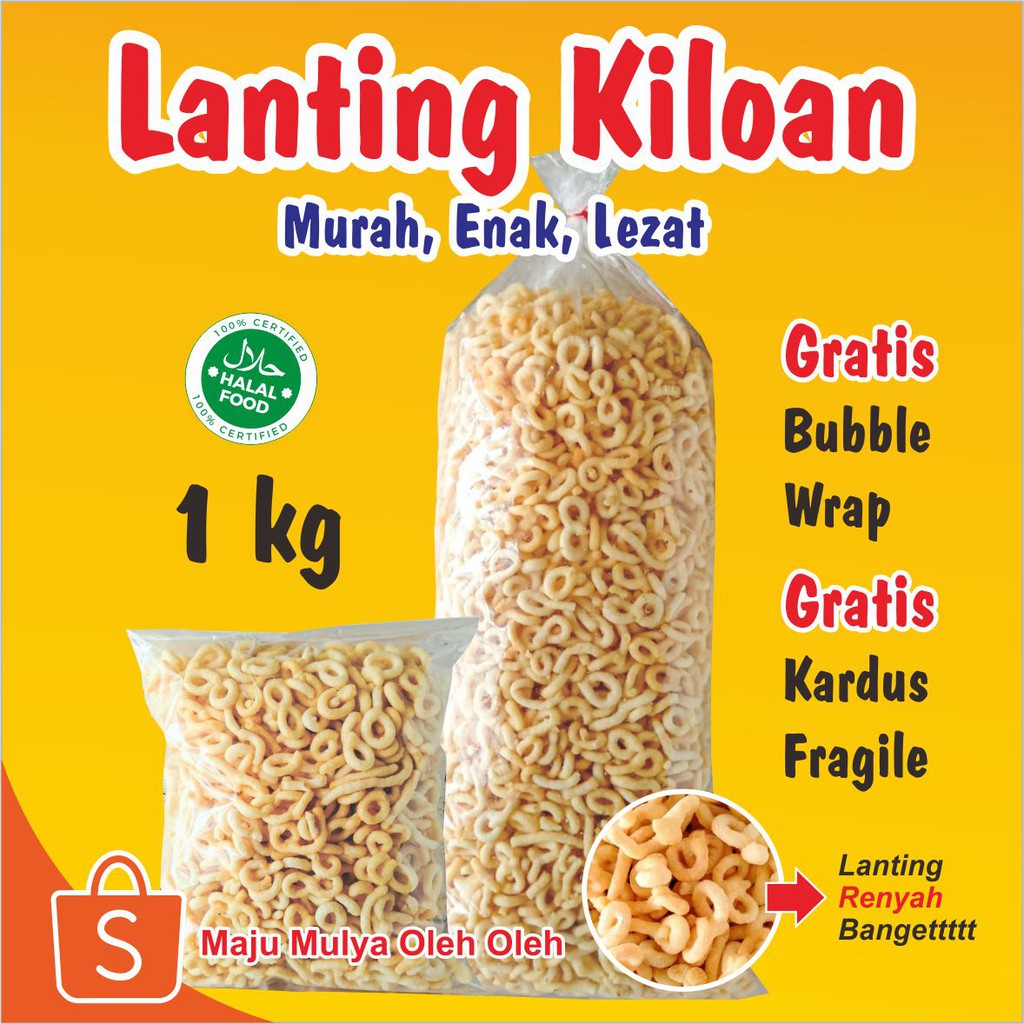 Jual LANTING KEBUMEN BUMBU 1 KG MURAH RASA BAWANG PEDAS MANIS LANTING ...