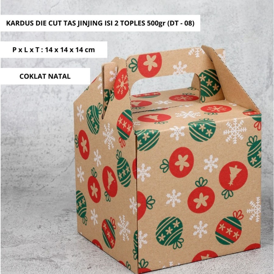 Jual kardus hampers 2 toples 500 gr dus tenteng kue kering box jinjing ...