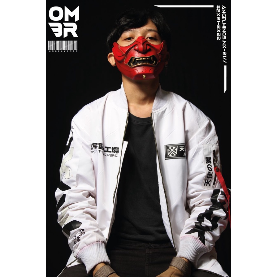 Jual AWNX - TOPENG ONI DEMON MASK BLOODY ROSE TYPE | Shopee Indonesia