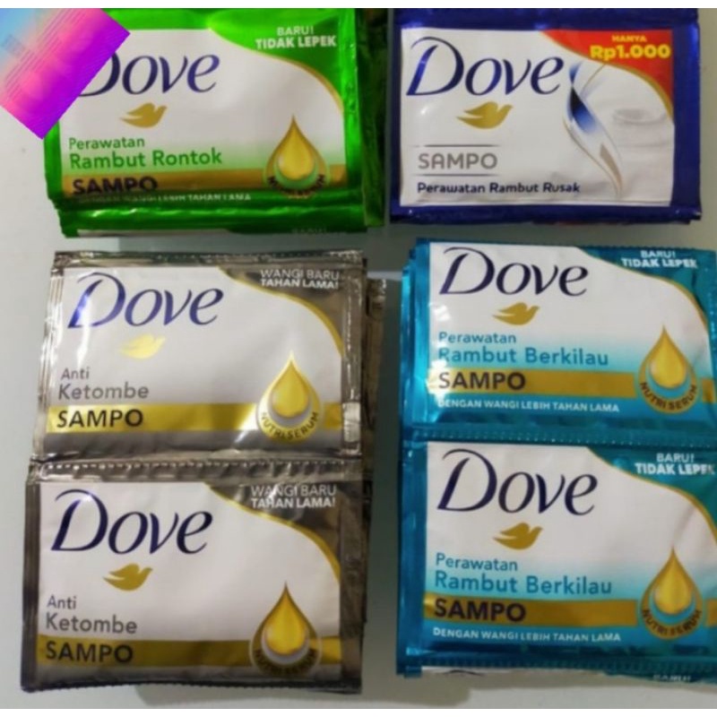 Jual Dove Shampo Dove Sachet 9 ml 10 sachet | Shopee Indonesia