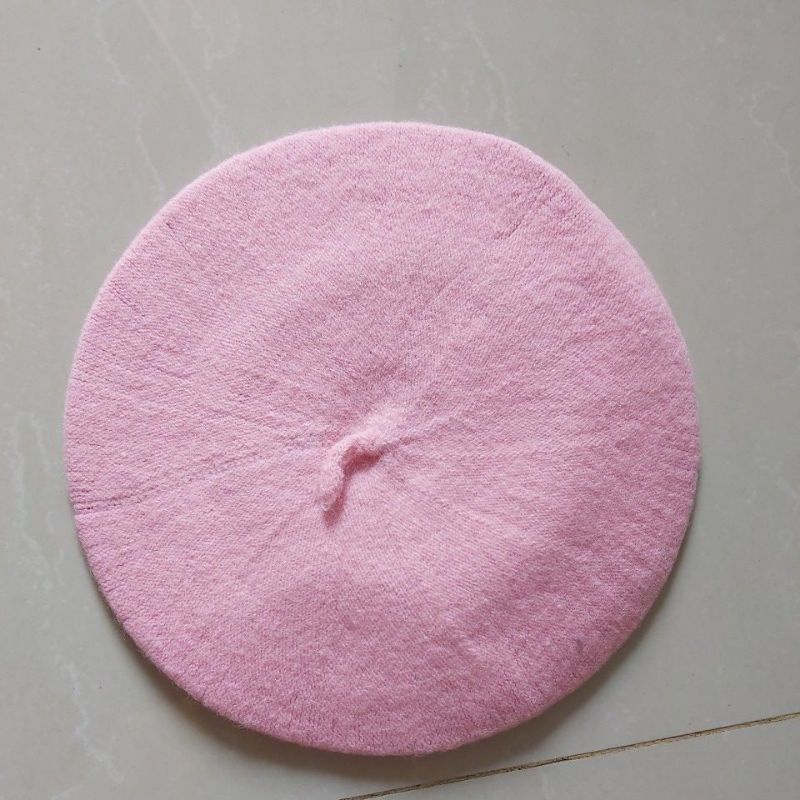 Jual topi baret beret anak winter hat kids topi pelukis topi wool anak ...