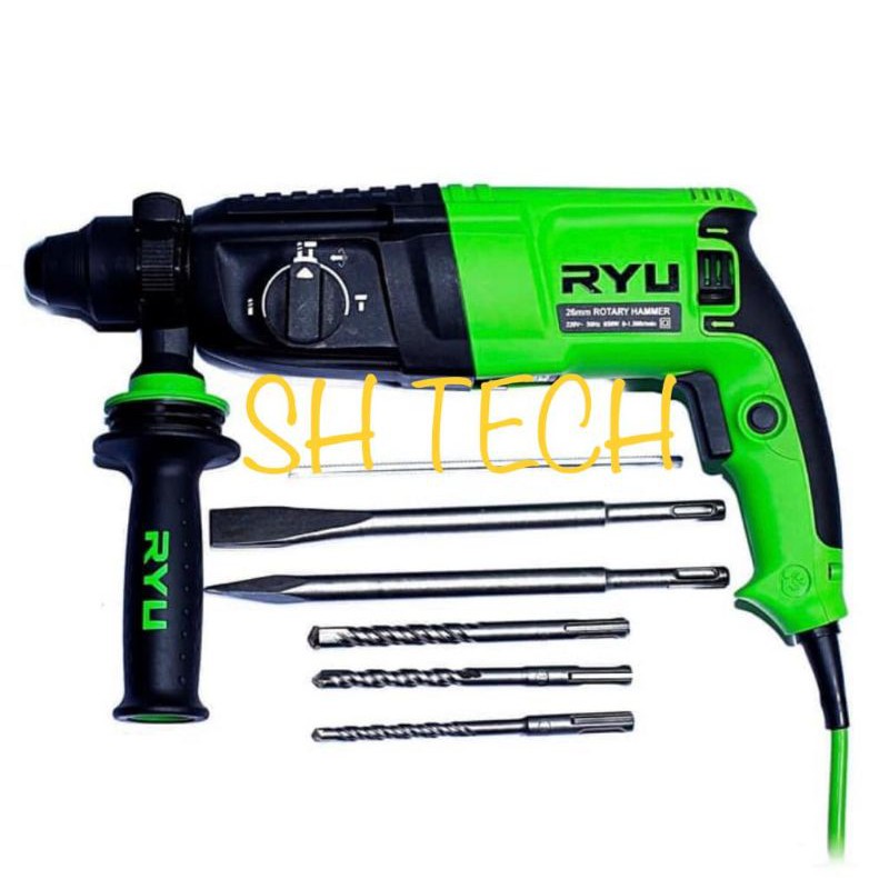 Jual RYU RRH26 RRH 26 BOR BETON BOBOK 26 MM 3 MODE ROTARY HAMMER ...
