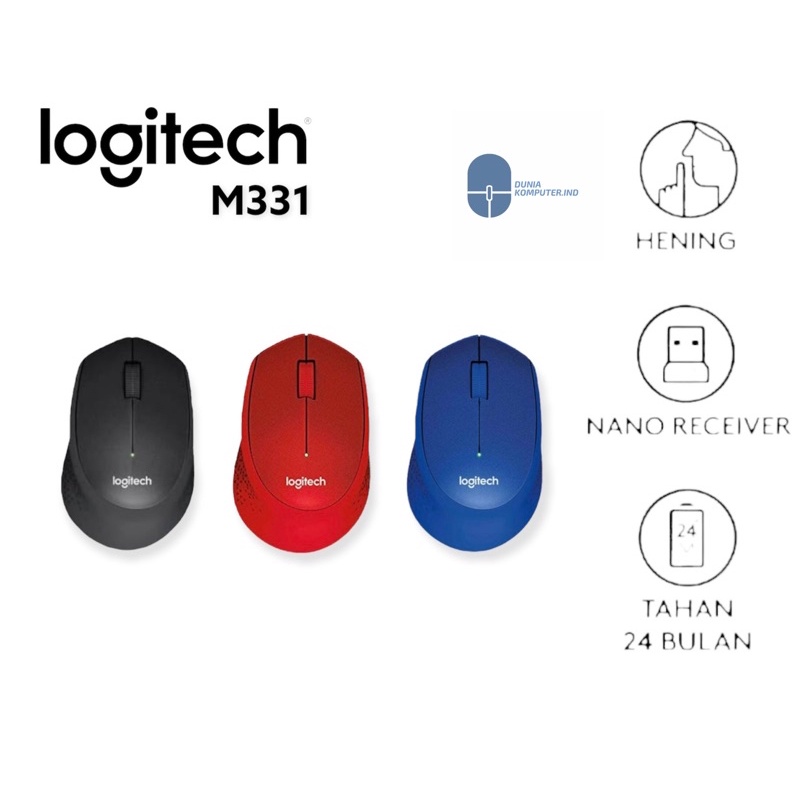 Jual Logitech Mouse M331 Silent Plus GARANSI RESMI 100% | Shopee Indonesia