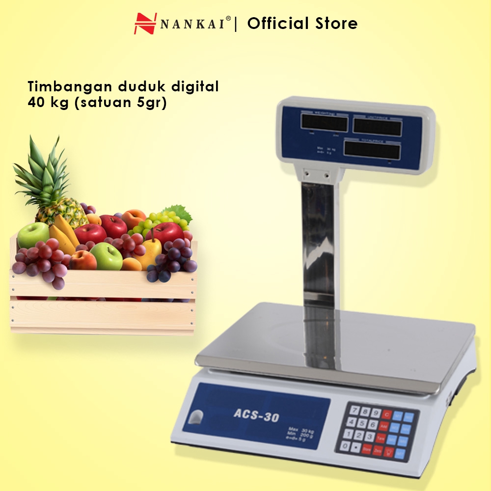 Jual Timbangan Duduk Digital 40 Kg Nankai (biru) | Shopee Indonesia