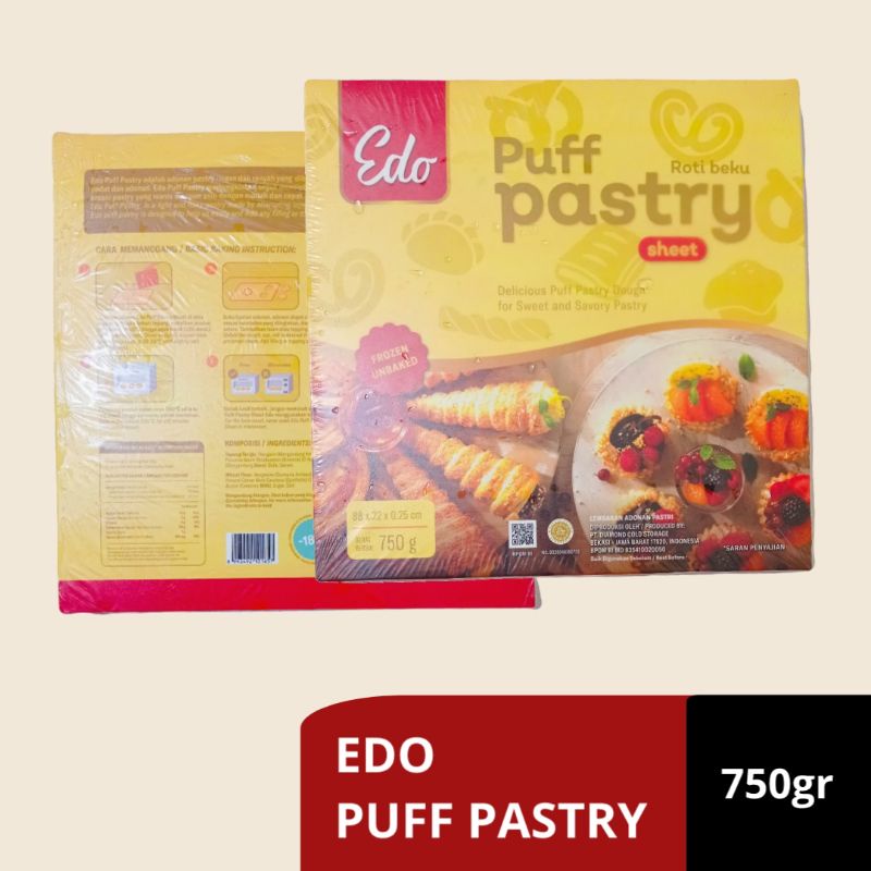 Jual Edo Puff Pastry Sheet 750gram KULIT PUFF PASTRY KULIT CROIFLE ...