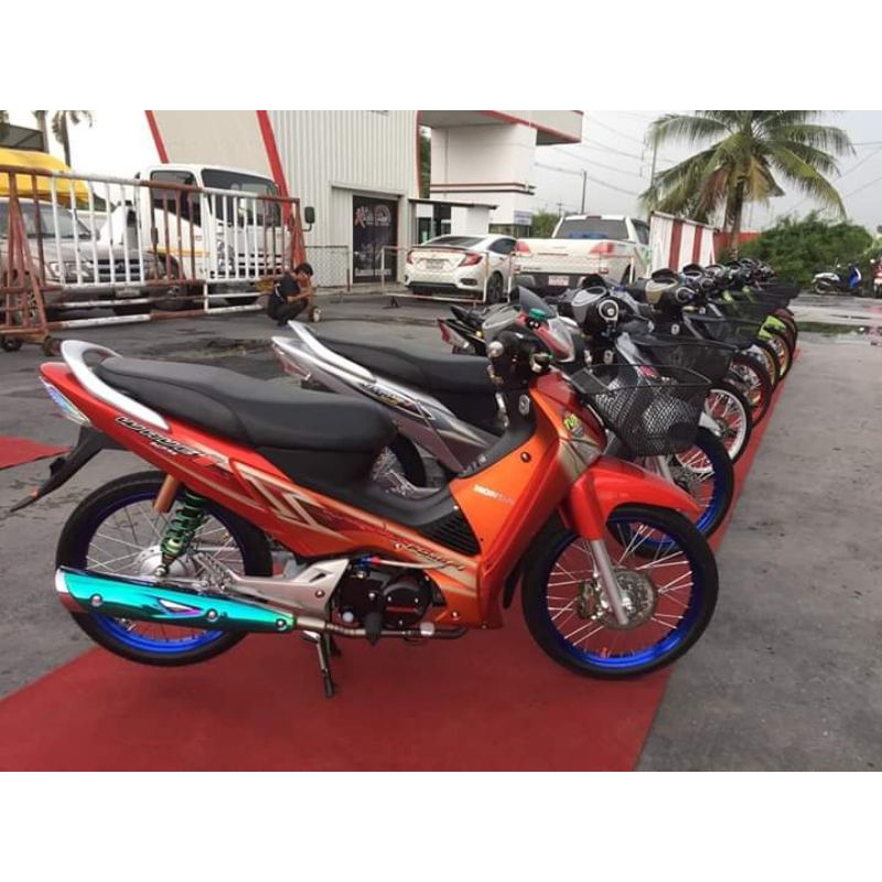 Jual striping wave 125i supra x 125 orange / merah | Shopee Indonesia