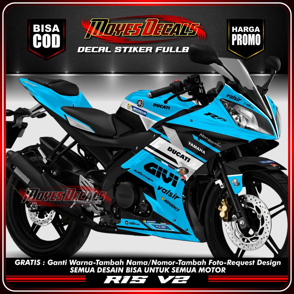Jual Decal motor R15 V2 Stiker Decal Fullbody R15 V2 Motif Givi Recing ...