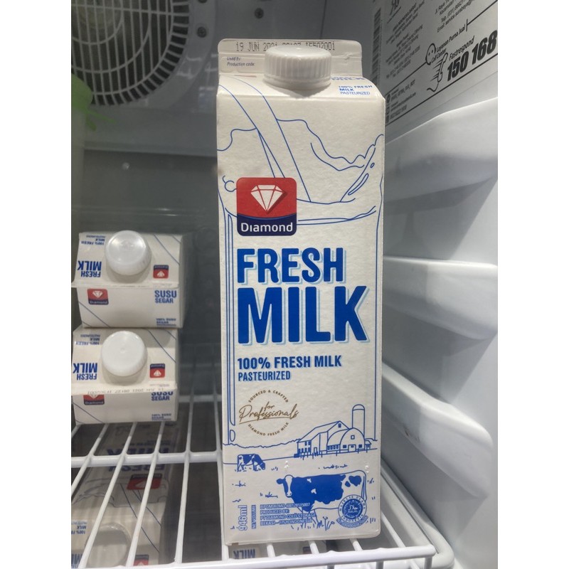 Jual susu diamond fresh milk plain 946 ml milk susu segar 1L | Shopee ...
