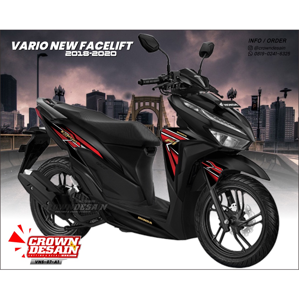 Jual [COD] StikerStriping Semifull Vario 125-150 New Variasi Motif ...
