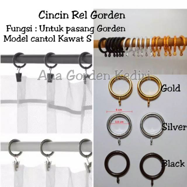 Jual Ring pipa gorden/cincin rel gorden/gelang rollet/rail/rell ...