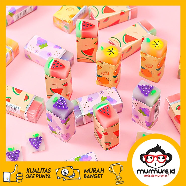 Jual MURMURE. ID | PENGHAPUS MOTIF BUAH GRAPES ORANGE WATERMELON ERASER ...