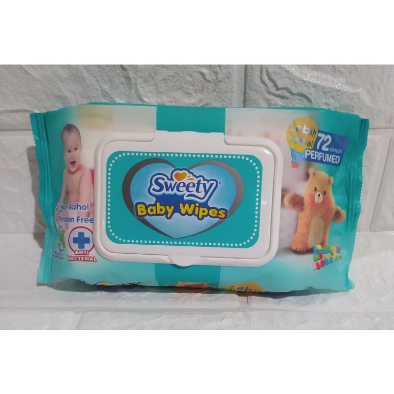 Jual SWEETY BABY WIPES 72SHEETS PERFUME MURAH! | Shopee Indonesia