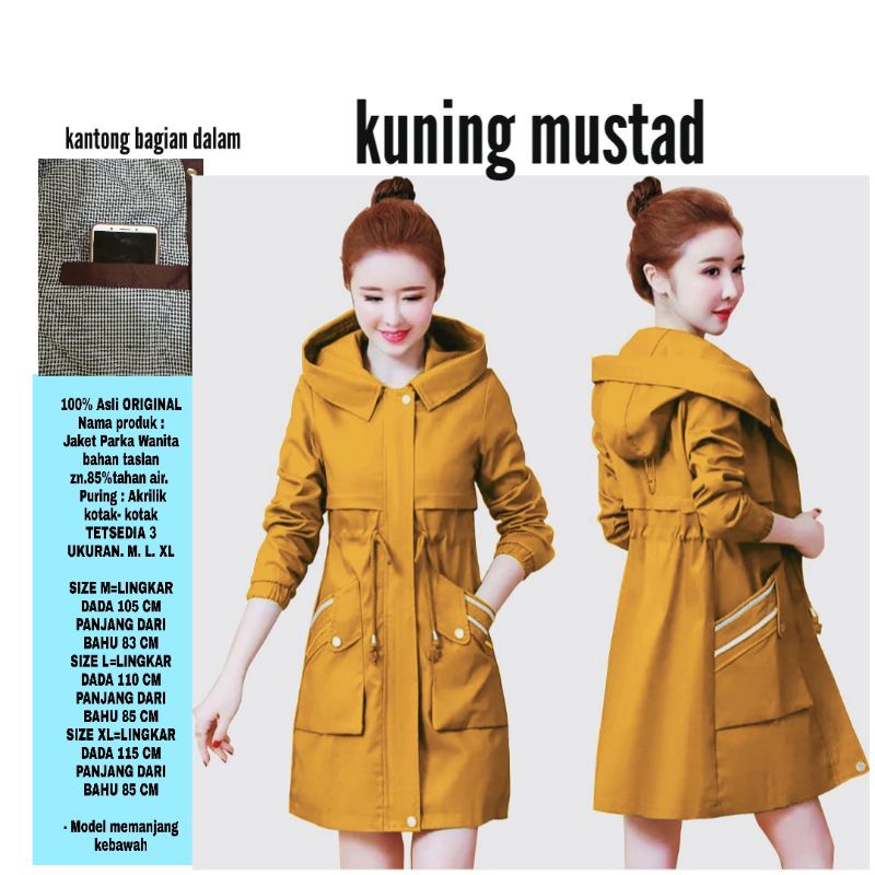 Jual jaket wanita panjang/jaket wanita/jaket parka wanita/jaket cewe ...