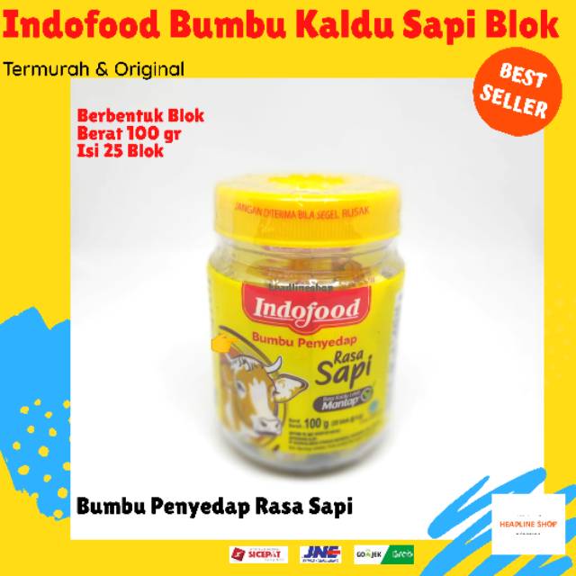 Jual Indofood Bumbu Penyedap Rasa Sapi Kaldu Sapi Blok Cube ORIGINAL ...