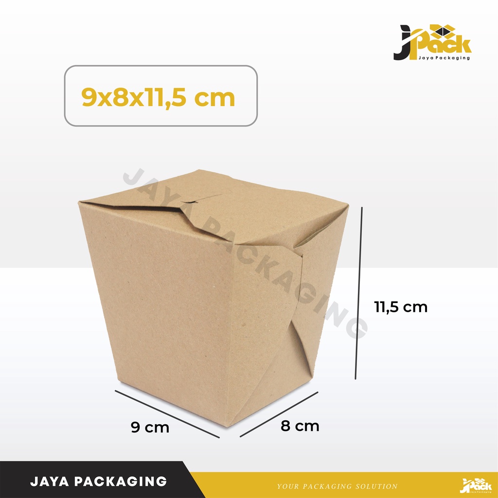 Jual Rice Box 9x8x11,5 cm size L (RB 03 K04) Kraft Paperfood/Foodpail ...