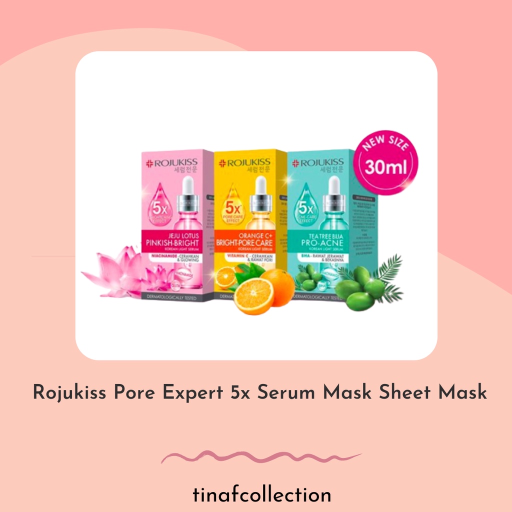 Jual Rojukiss Pore Expert 5x Serum Mask Sheet Mask 30ml | Shopee Indonesia