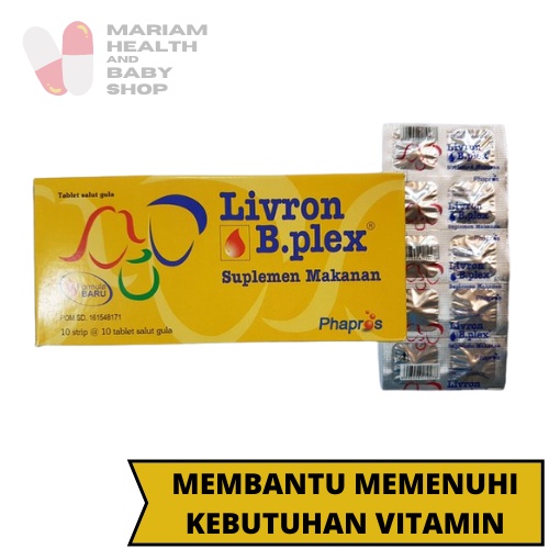 Jual Livron B Plex Box isi 100 Tablet | Multivitamin dan Mineral ...