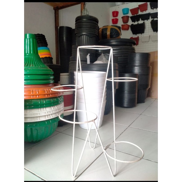 Jual Standing rak pot lubang 5 / planter pot 5 lubang/ rak pot besi ...