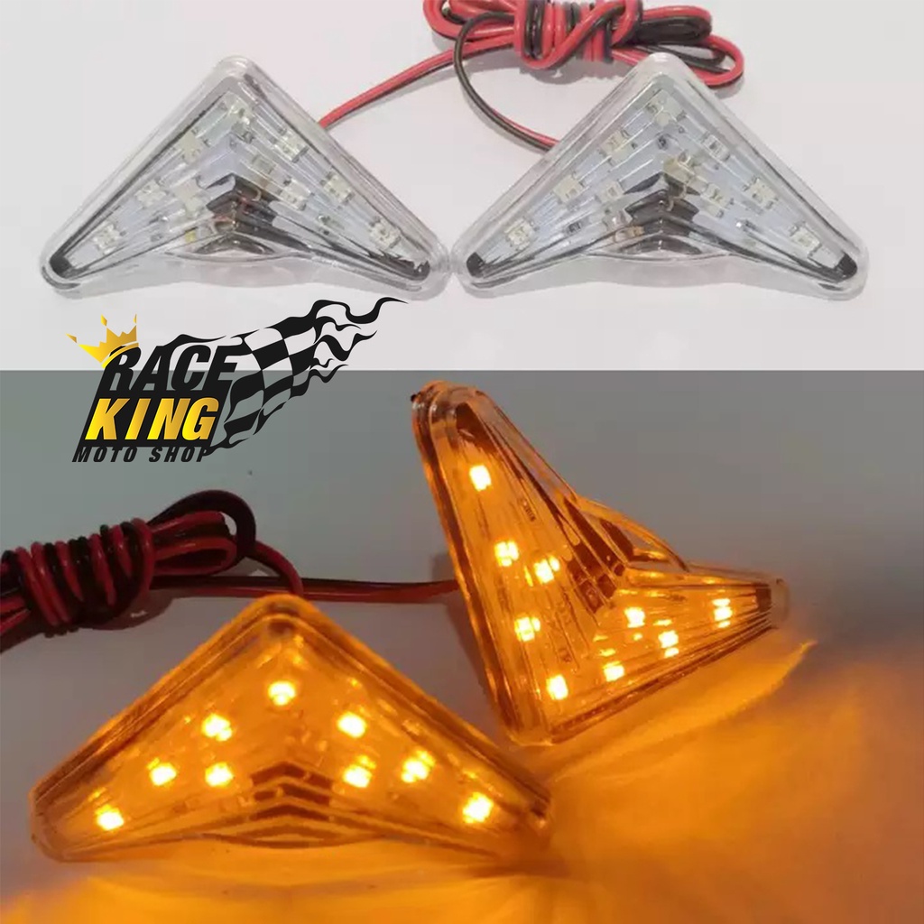 Jual Lampu Sein Segitiga LED Sen Tempel Mini (1 Set 2 pcs Kiri Kanan) | Shopee Indonesia
