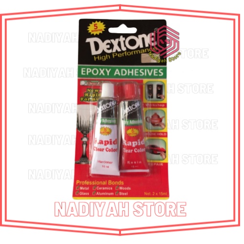 Jual LEM DEXTONE RAPID EPOXY CLEAR 5 MENIT LEM PLASTIC STELL LEM ...