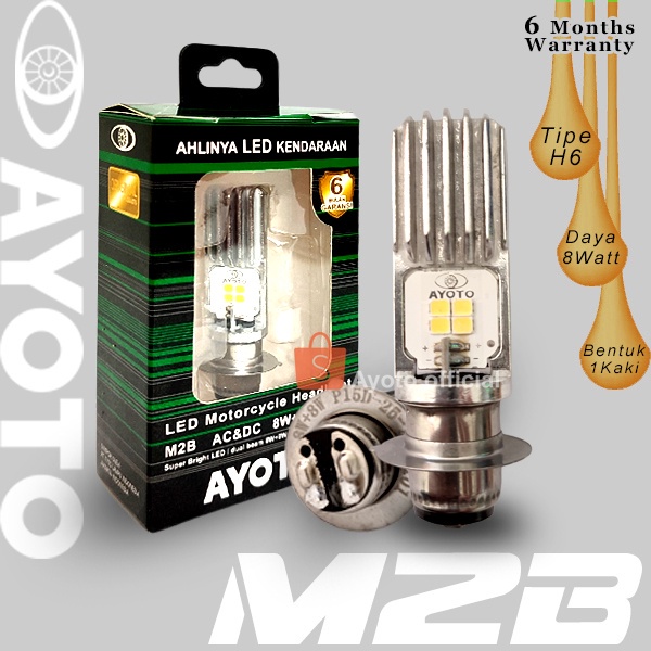 Jual Lampu depan motor LED AYOTO M2B H6 AC DC motor matic bebek | Shopee Indonesia