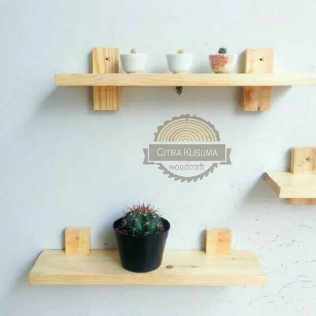 Jual Ambalan Rak kayu Murah / Rak dinding kayu / Ambalan dinding ...
