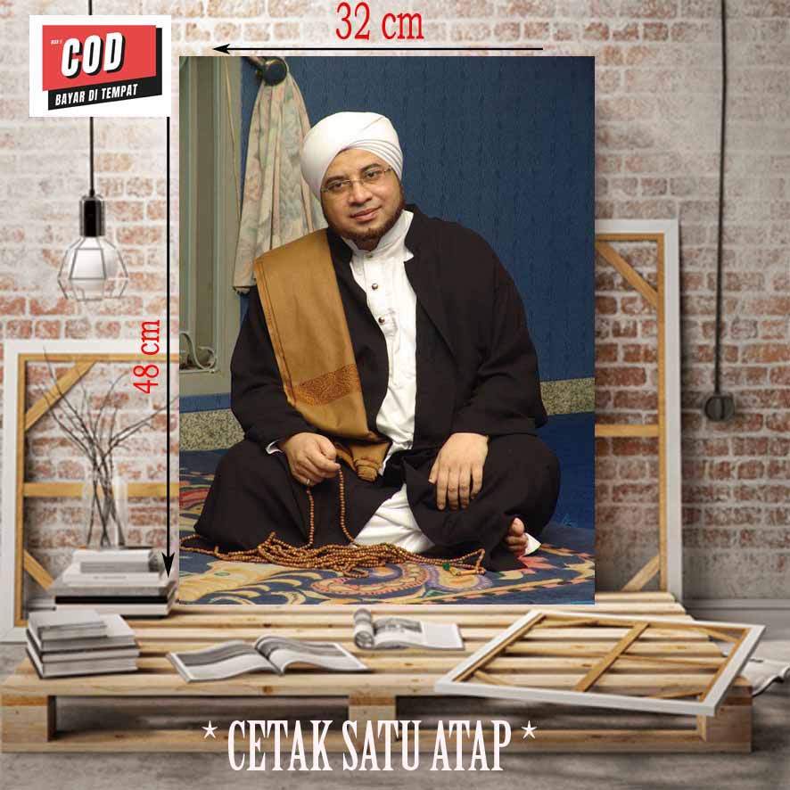 Jual FOTO HABIB MUNZIR AL-MUSAWA / POSTER KAYU LAMINASI GLOSSY MUNZIR ...