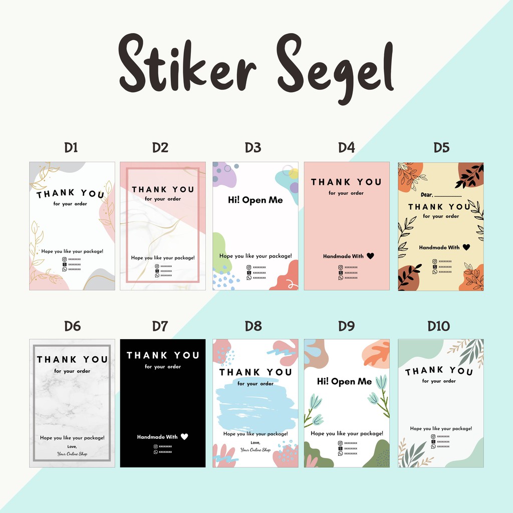 Jual Stiker Segel Packaging/ Stiker Segel Kemasan | Shopee Indonesia