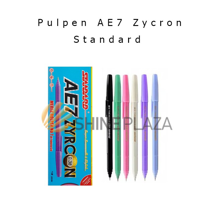 Jual Pulpen Standard AE7 Zycron 0.38mm - Bolpen Pena Pen Semi Gel AE-7 0,38 mm | Shopee Indonesia