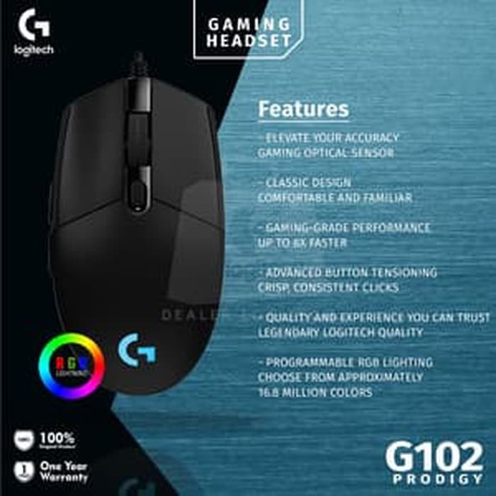Jual Mouse Gaming # Logitech G102, G-102 Prodigy Gaming Mouse Original Mura | Shopee Indonesia