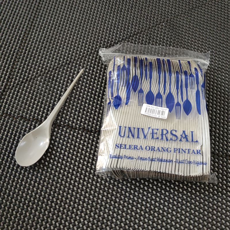 Jual sendok plastik UNIVERSAL CREAM isi 100 sendok makan plastik ...