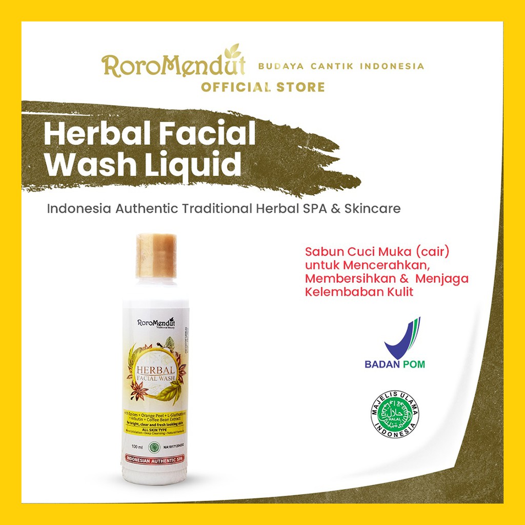 Jual Roro Mendut Original Herbal Facial Wash Liquid | Shopee Indonesia