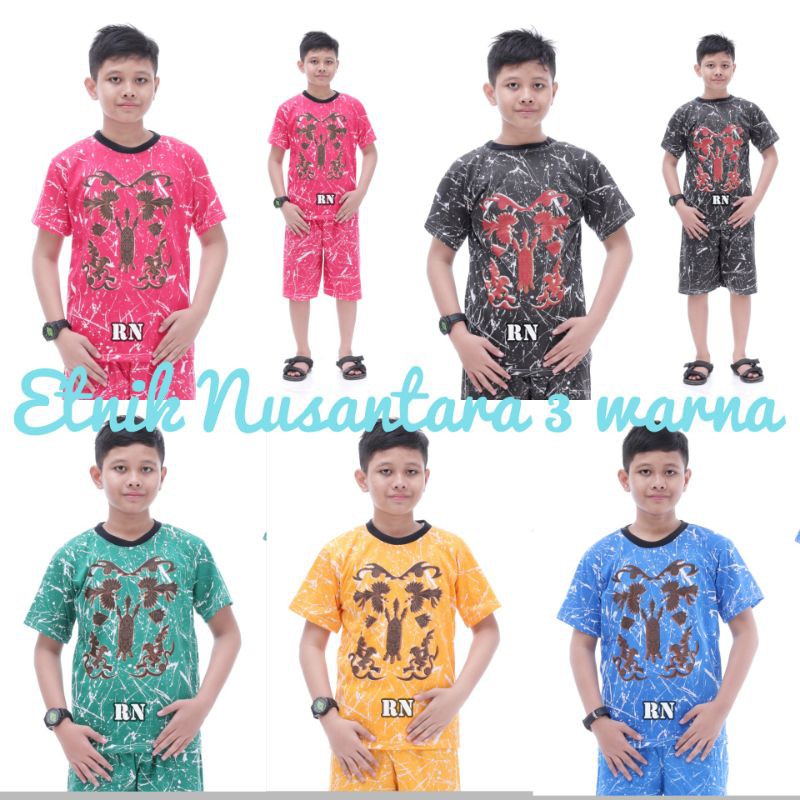 Jual Setelan Anak Etnik Tri Warna /Setelan Bahan Kaos / Setelan Baju ... Jual Setelan Anak Etnik Tri Warna /Setelan Bahan Kaos / Setelan Baju ...