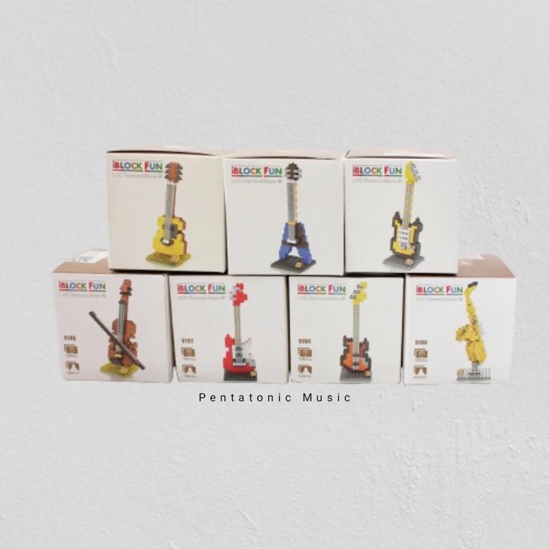 Jual Mini L0z Leg0 Mainan Musik Unik DIY Gitar Saxophone Biola Kado ...