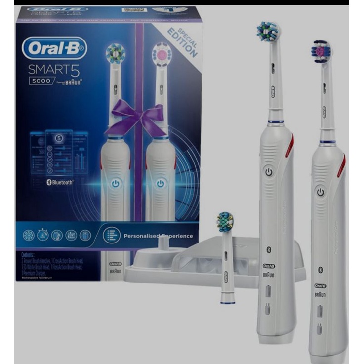Jual Oral B Smart 5 5000 Electric ToothBrush Dual Handle Sikat gigi ...