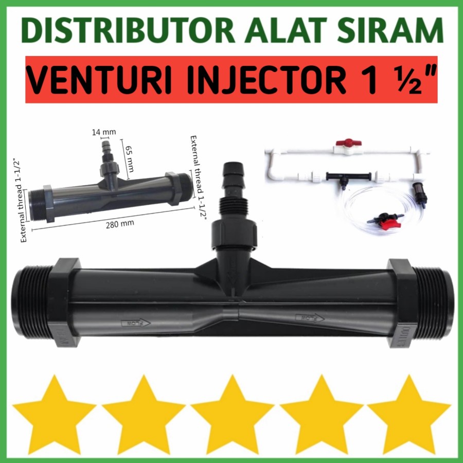 Jual VENTURI INJECTOR 1 1/2 INCH VENTURY FERTILIZER PUPUK KOLAM IKAN KOI | Shopee Indonesia