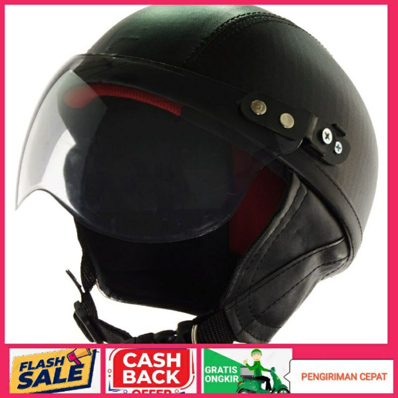 Jual Helm Motor Anak Helm Anak Helmet Sepeda Motor black retro black ...