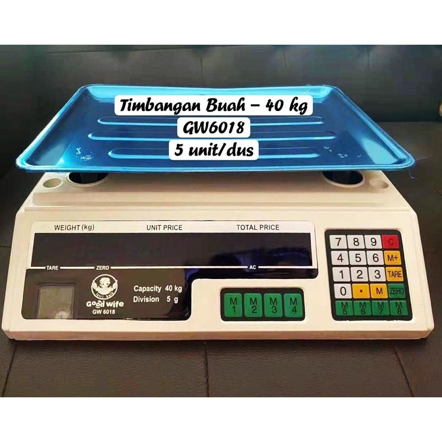 Jual Timbangan digital buah 40kg besar Barang Sayur merek GW 6018 ...