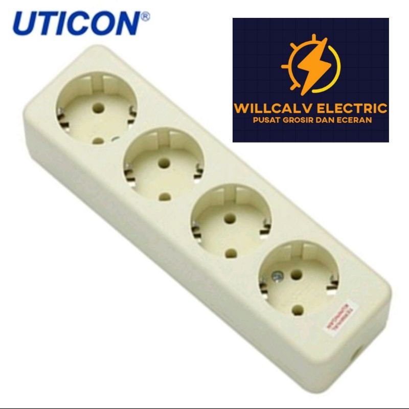 Jual STOP KONTAK ARDE UTICON 4 LUBANG TERMINAL KUNINGAN - STOP KONTAK 4 LUBANG UTICON TERMINAL ...