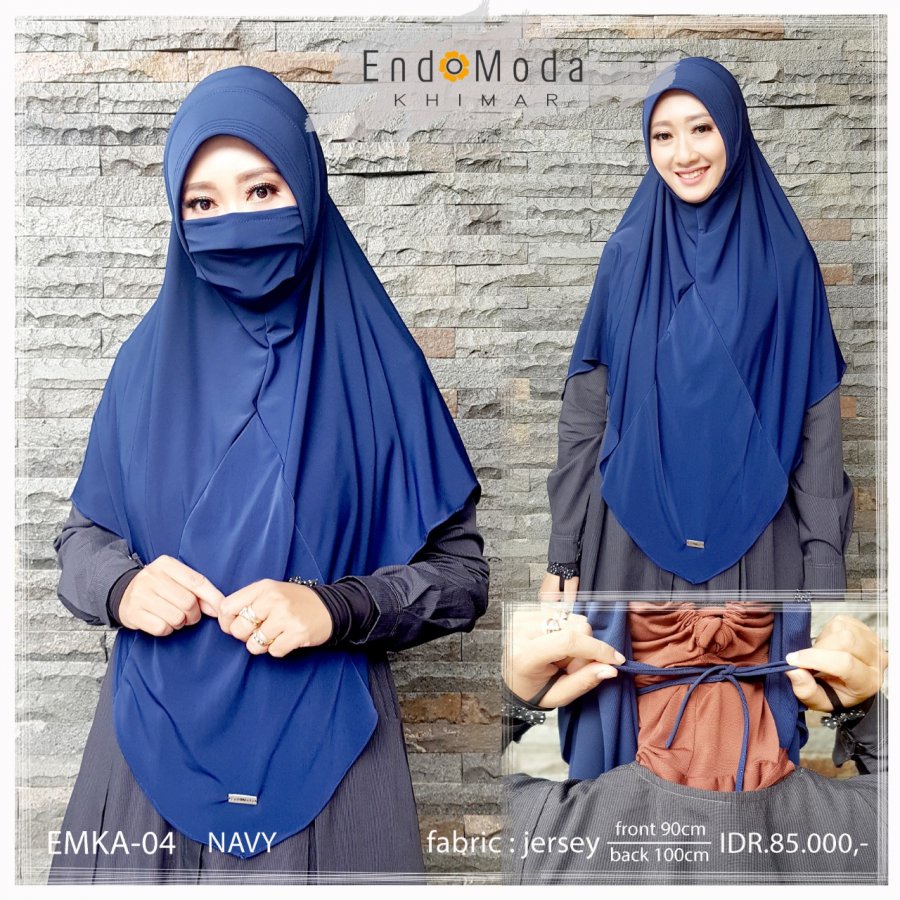 Jual READY SIAP KIRIM | HB - EMKA 04 ARMY, GREY BY ENDOMODA 2021 ORIGINAL | HIJAB MASKER ...